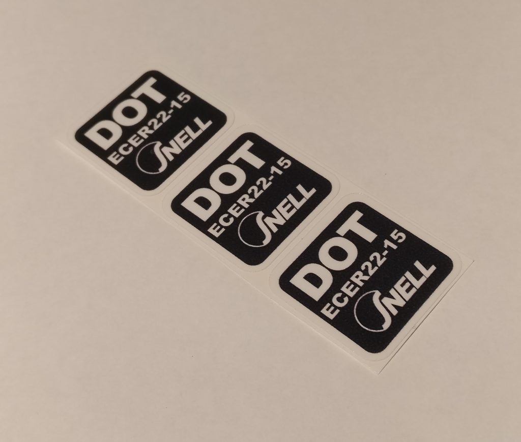 3 x DOT ECE 2215 SNELL sticker Aufkleber Etikett etichetta klistremerke ...